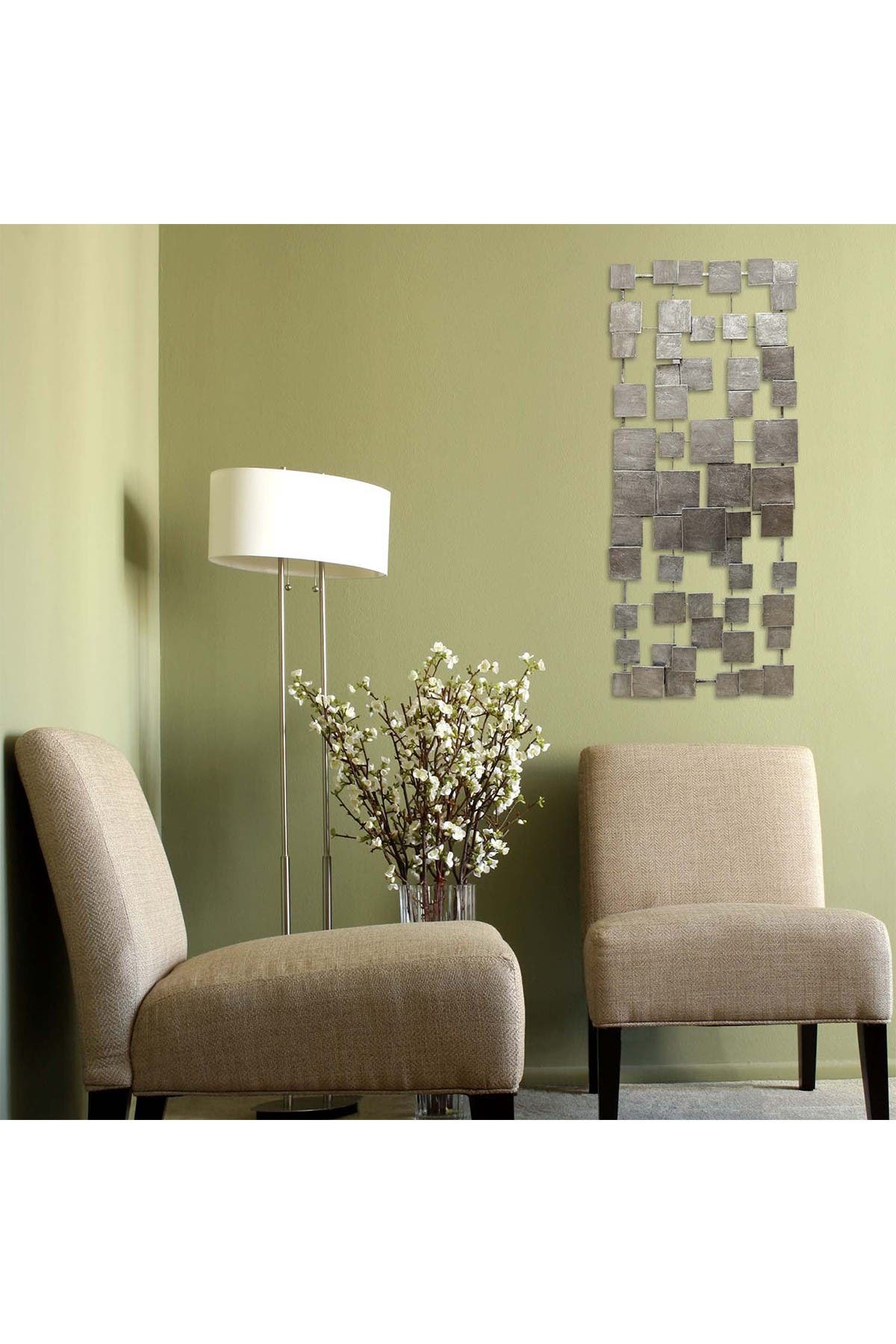 STRATTON HOME DECOR Champagne Geometric Tiles Wall Decor | Nordstromrack