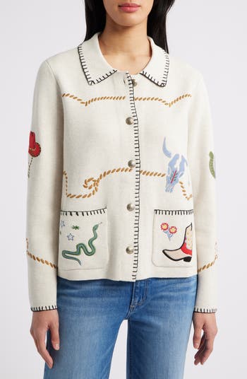 Pendleton Souvenir Merino Wool & Cotton Cardigan | Nordstrom