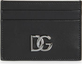Dolce&Gabbana Logo Calfskin Card Case | Nordstrom