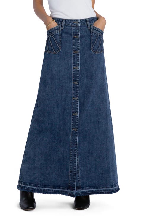 Women's Denim Maxi Skirts | Nordstrom