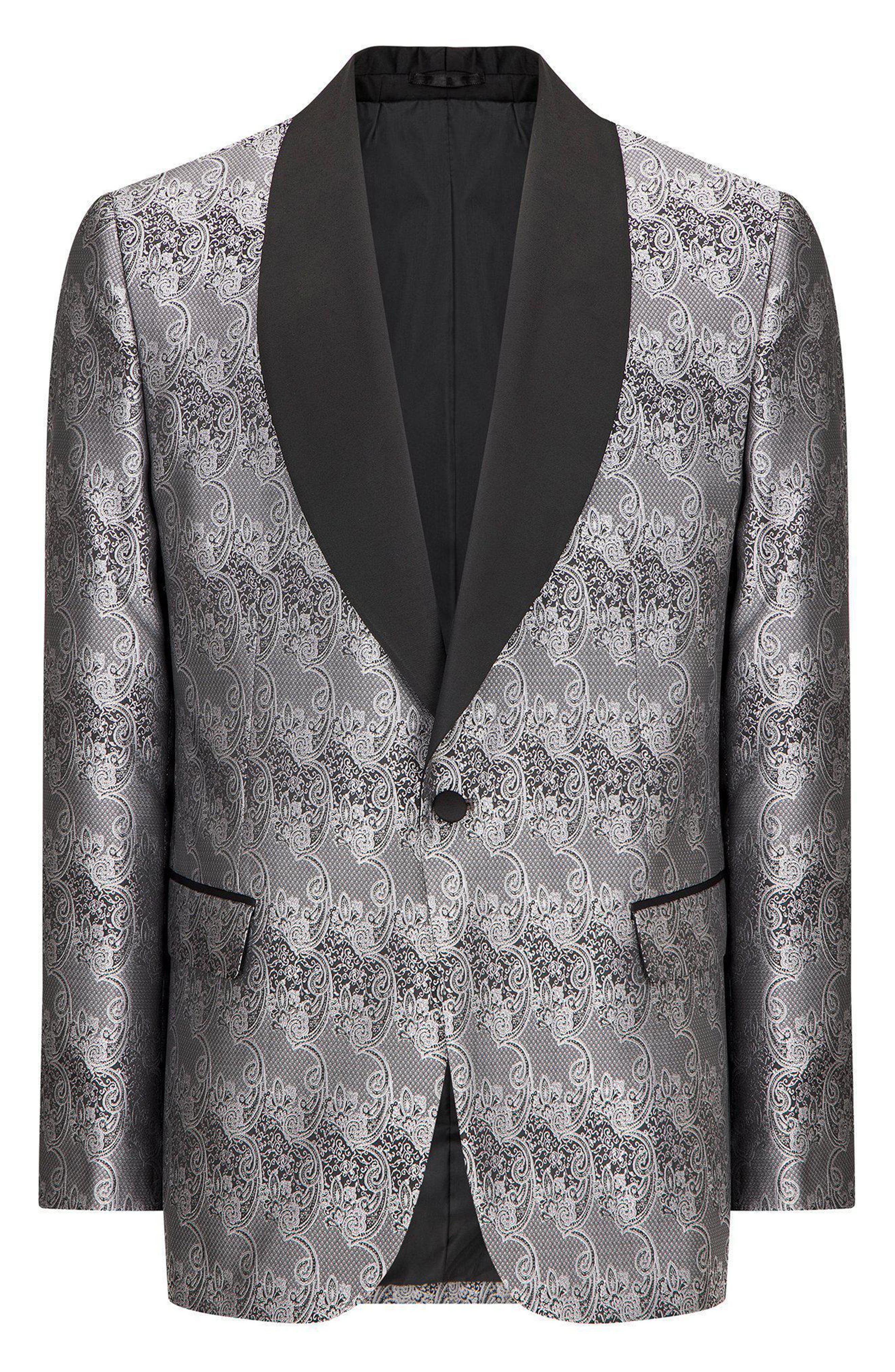 RON TOMSON Paisley Pattern Tuxedo Jacket | Nordstromrack