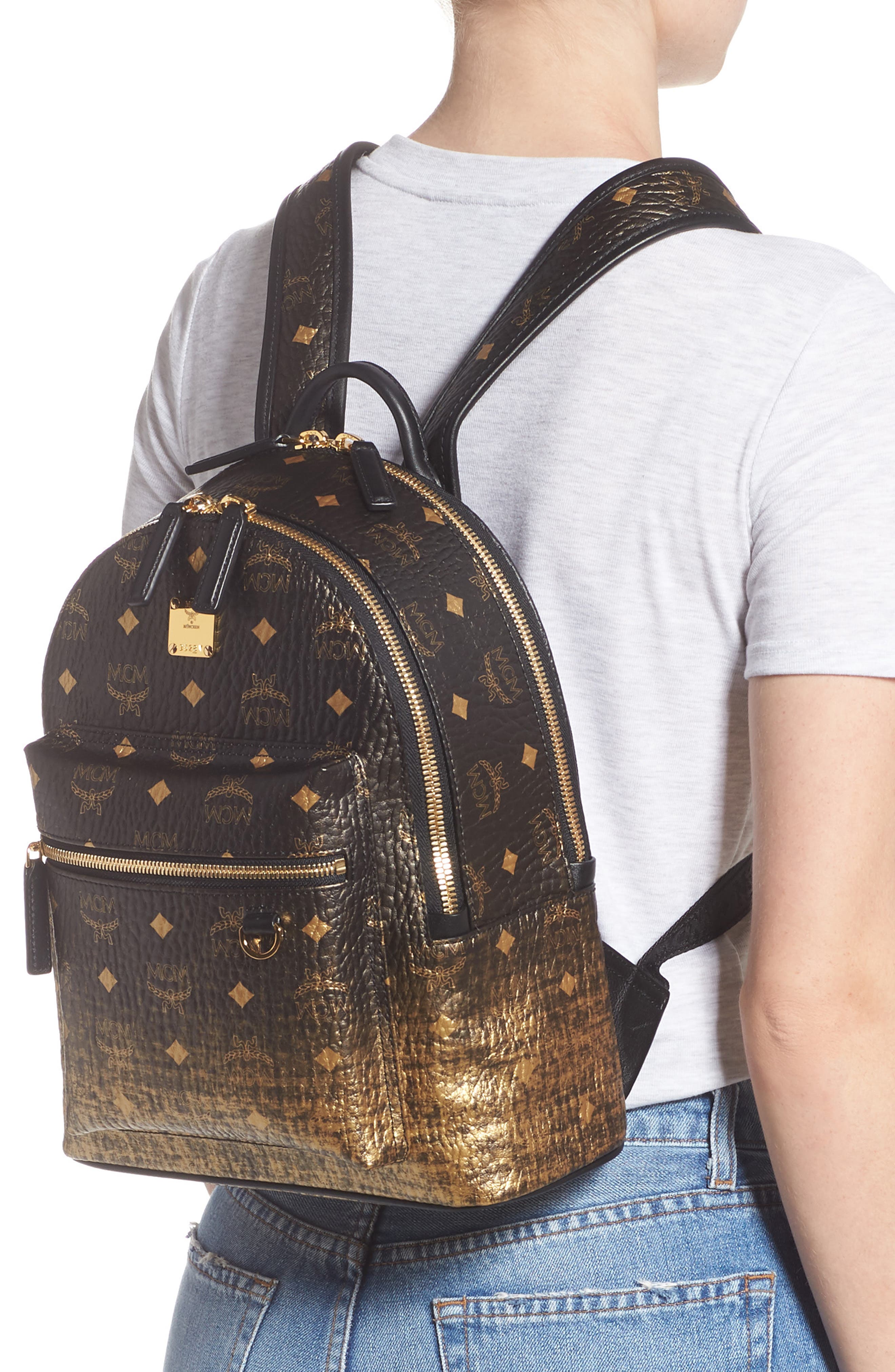 MCM Small Stark Side Stud Metallic Gradation Backpack | Nordstromrack