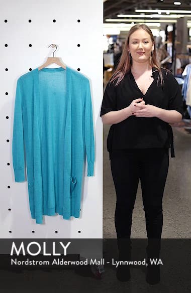 Halogen® Long Linen Blend Cardigan | Nordstromrack