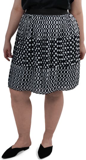 Marée Pour Toi Pattern Mix Pleated Skirt | Nordstromrack