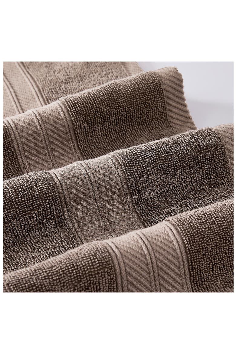 Trefoil Filigree Reversible Yarn-Dyed Jacquard 6-Piece Towel Set ...