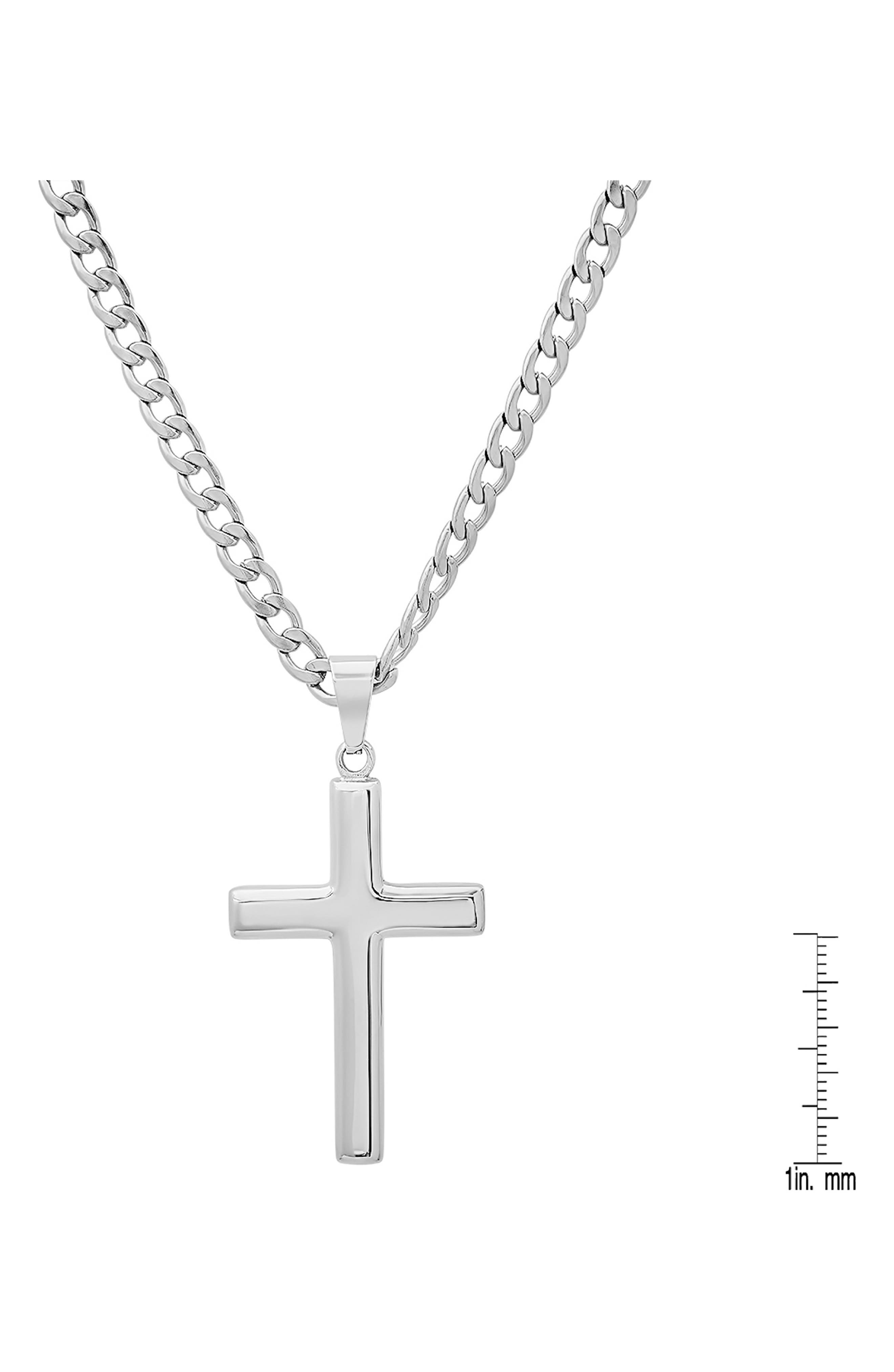HMY JEWELRY Men's Cross Pendant Necklace | Nordstromrack