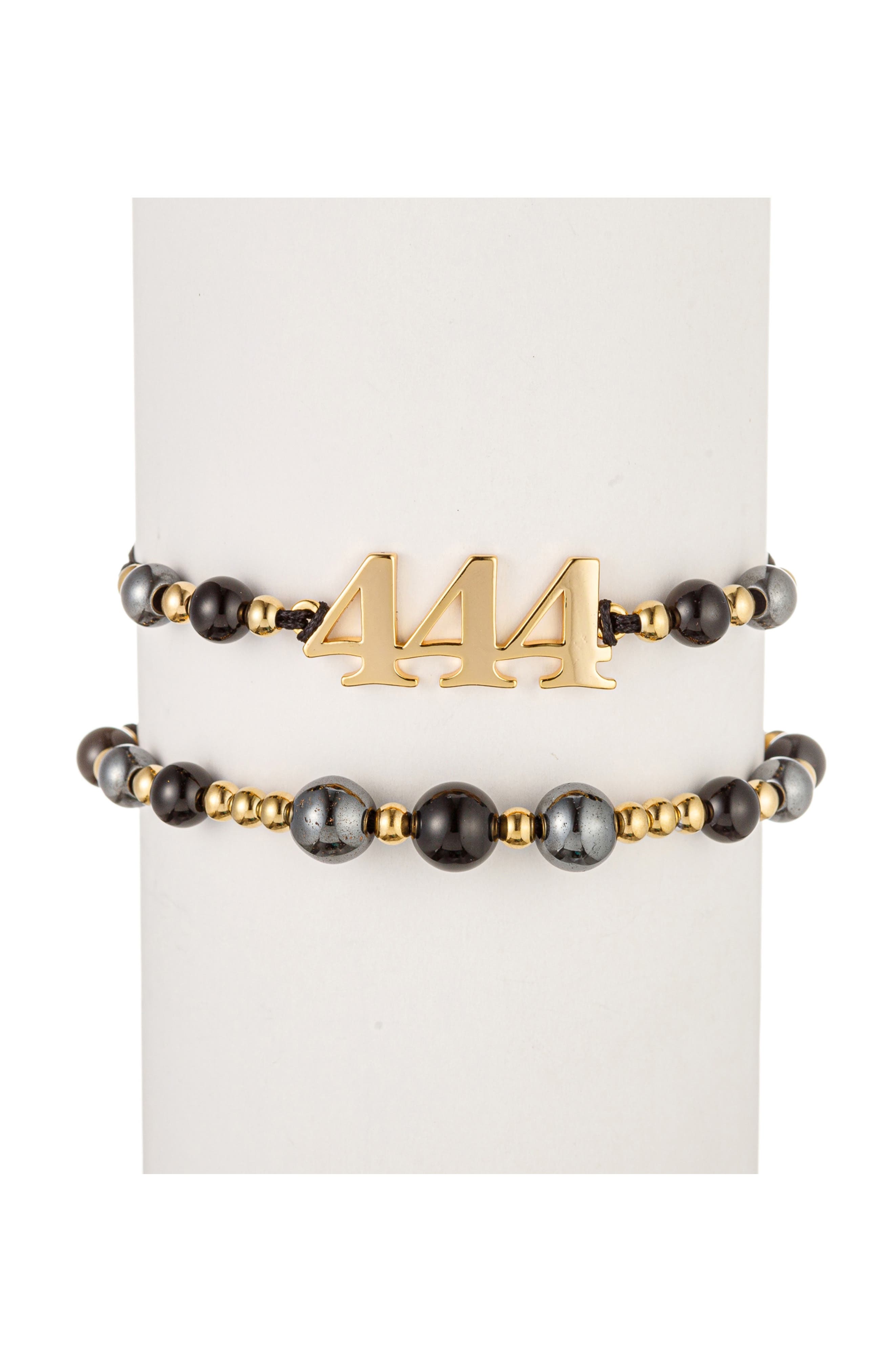 Set of 2 Angel Number Stretch Bracelets (Women) | Nordstromrack