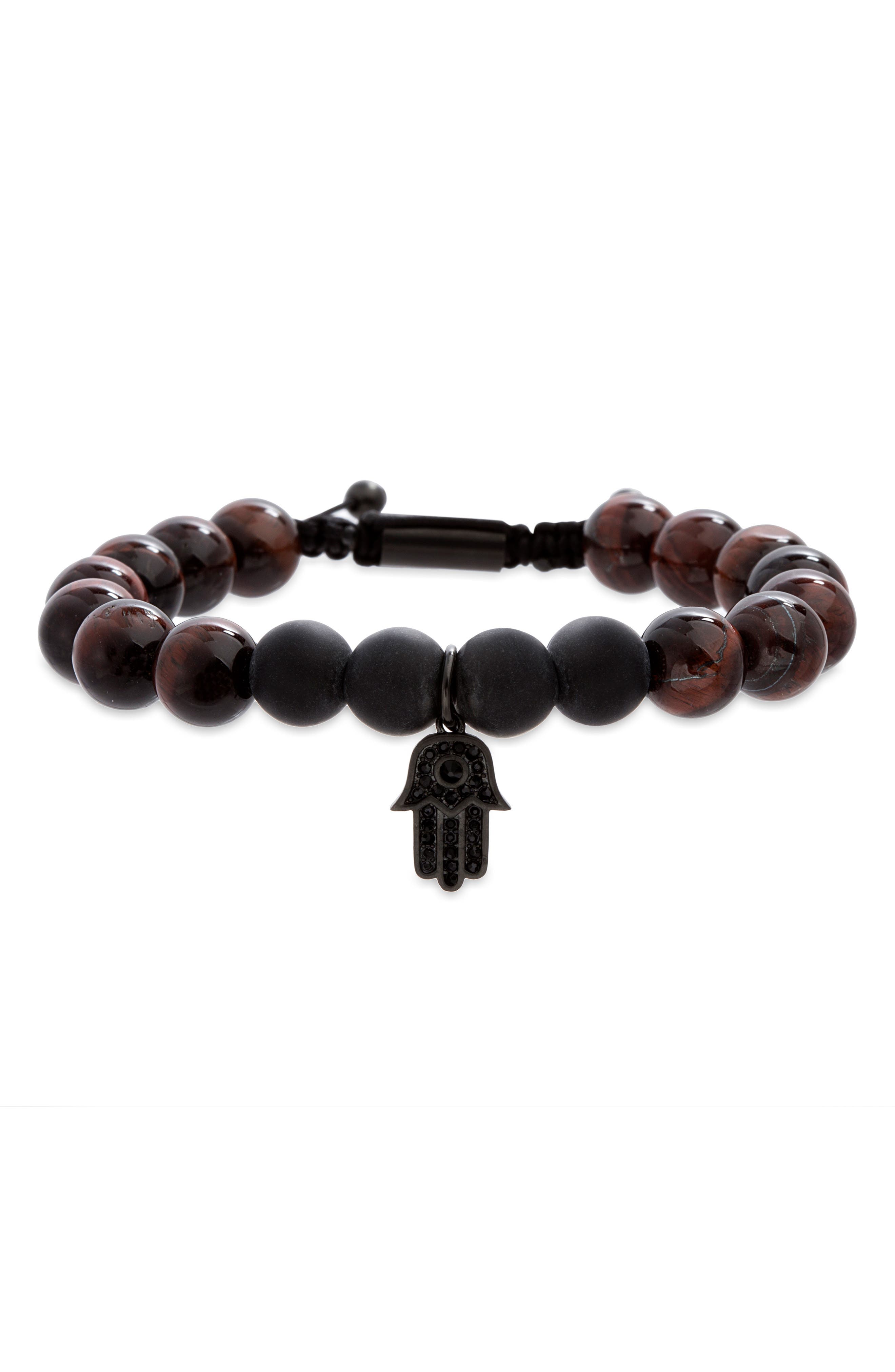 NES JEWELRY Tiger Eye Beaded Hama Bracelet | Nordstromrack