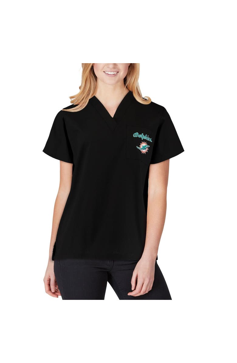 CONCEPTS SPORT Black Miami Dolphins Team Scrub Top | Nordstrom