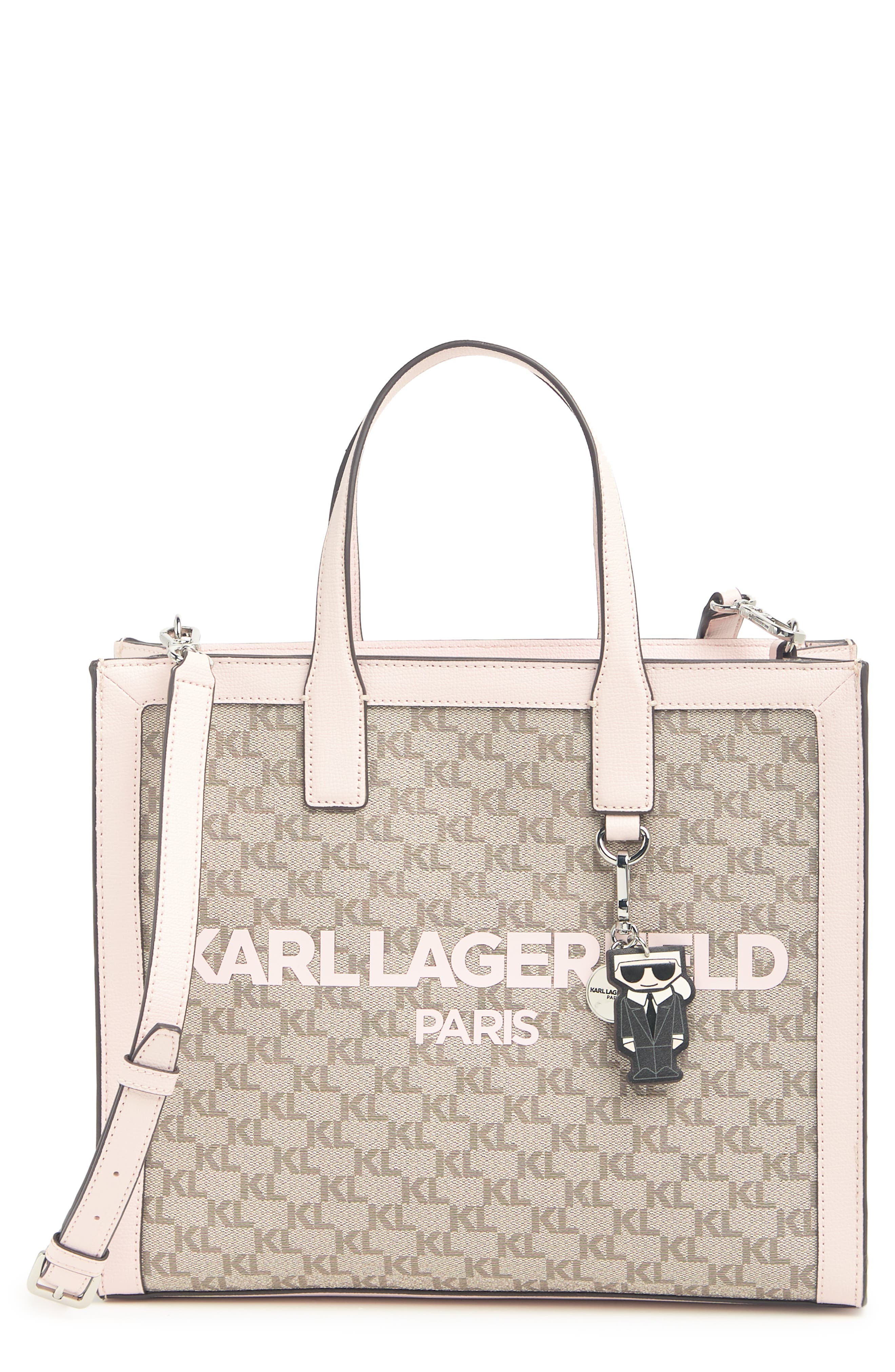 KARL LAGERFELD PARIS Nouveau Leather Tote | Nordstromrack