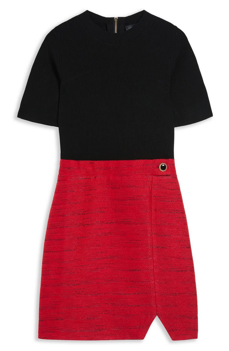 Ted Baker London Bailea Metallic Mixed Media Mockable Minidress ...