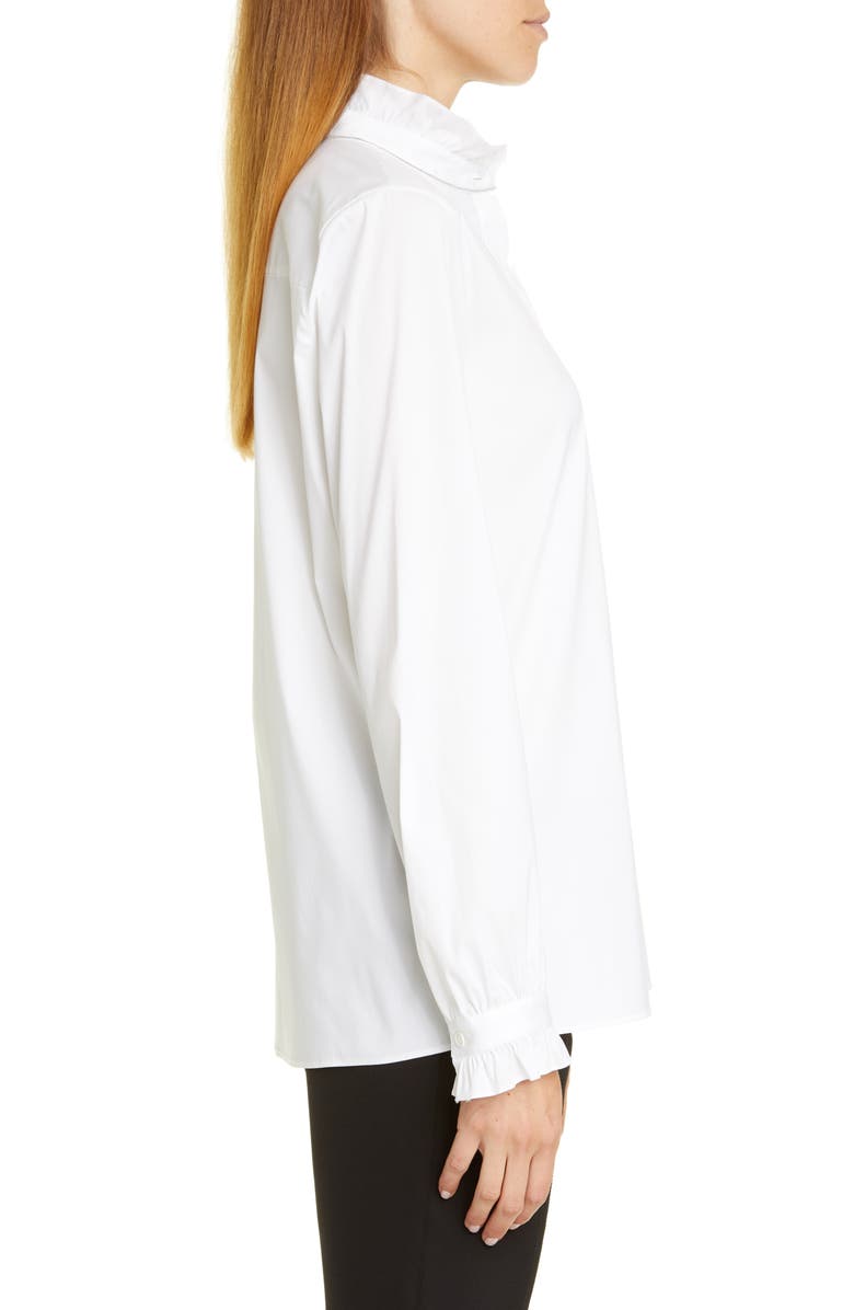 Lafayette 148 New York Kelly Ruffle Trim Blouse | Nordstromrack