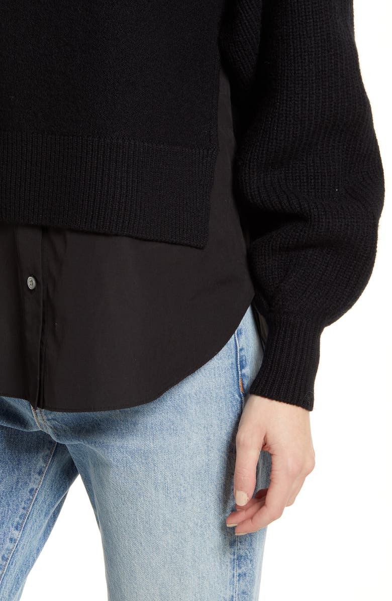 AllSaints Women's Cori Layered Look Merino Wool Sweater | Nordstromrack