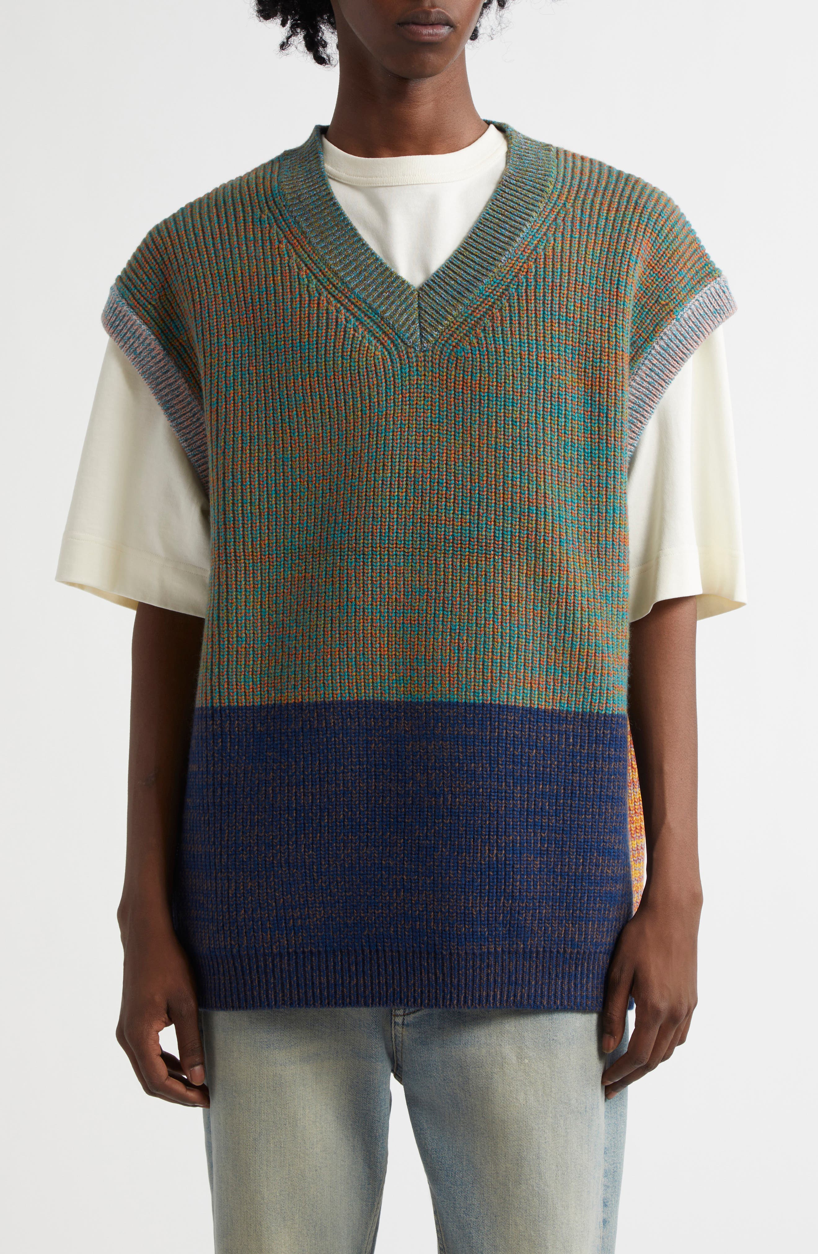 Waste Yarn Project Ida Wool Blend V-Neck Sweater Vest | Nordstrom