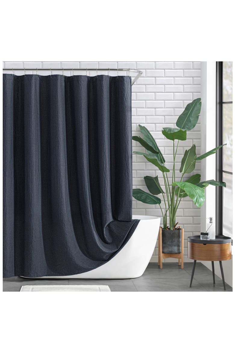 Modern Waffle Stitch Cotton Shower Curtain | Nordstrom
