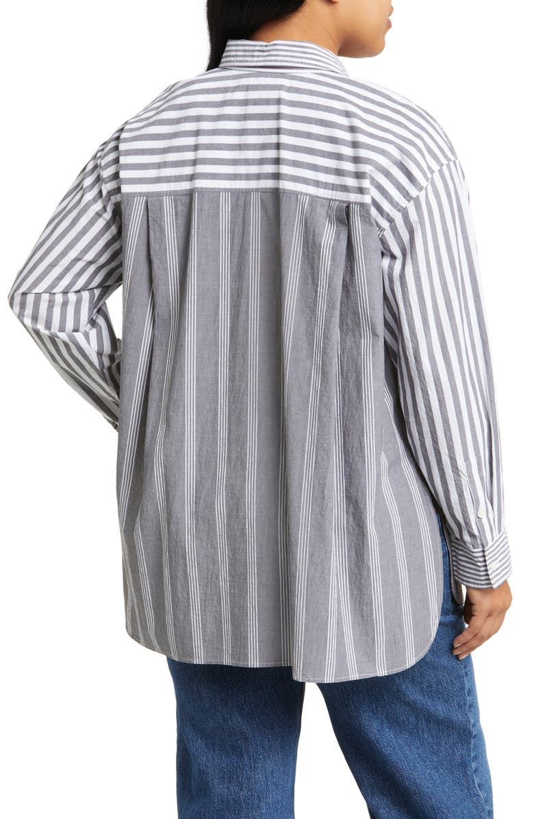 Madewell Stripe Oversize Signature Poplin Shirt | Nordstromrack