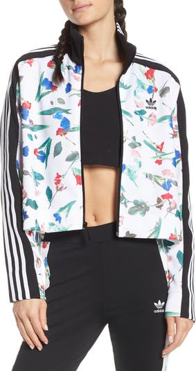 adidas Originals Floral Print Crop Track Jacket | Nordstrom
