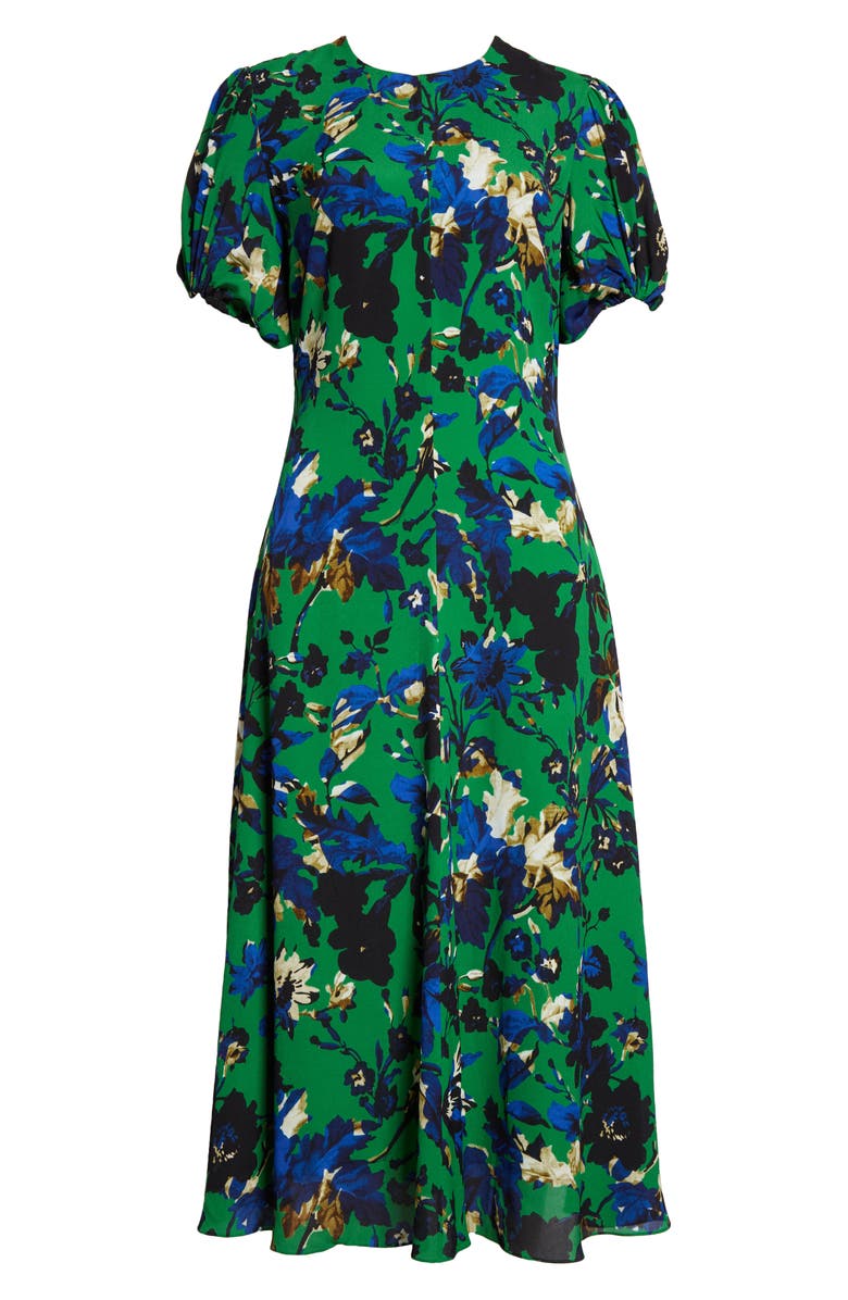 Erdem Floral Print A-Line Midi Dress | Nordstromrack