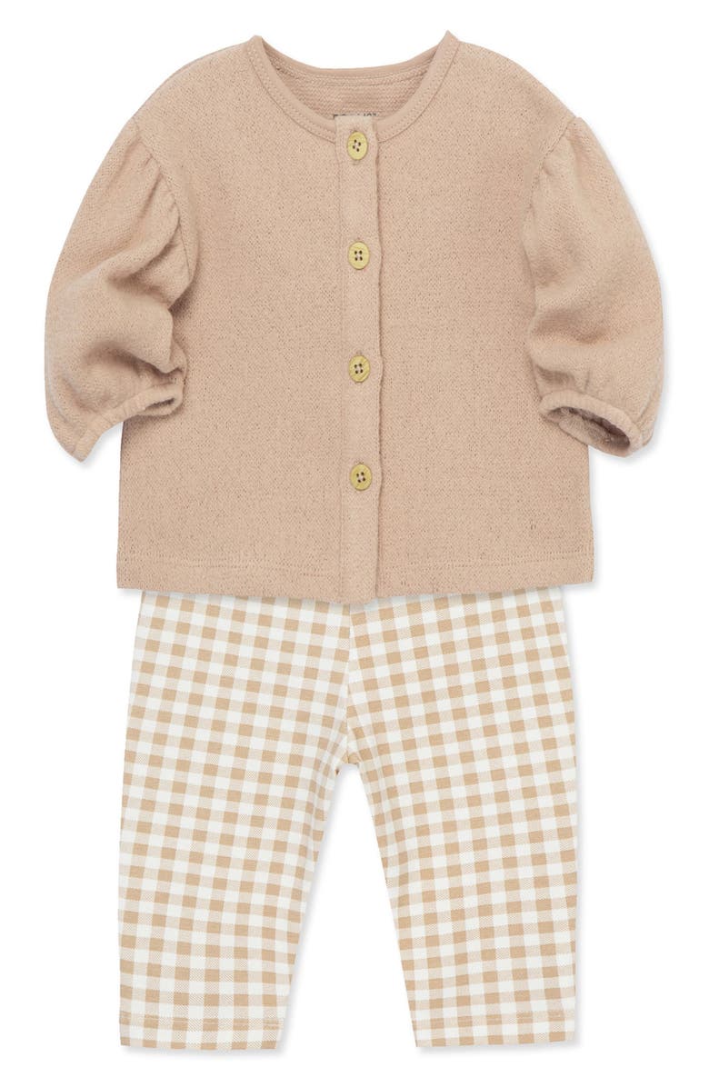 FOCUS Puff Sleeve Knit Top & Check Leggings | Nordstromrack