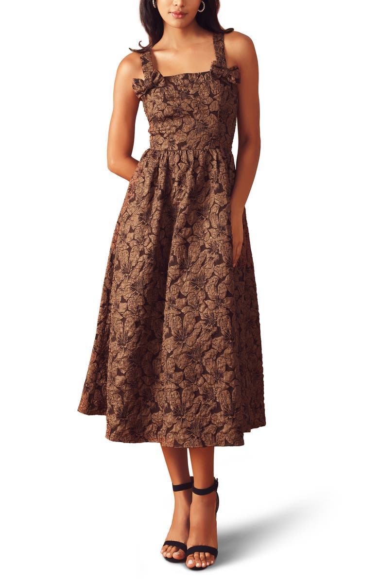 FLYING TOMATO Jacquard Fit & Flare Midi Dress | Nordstromrack