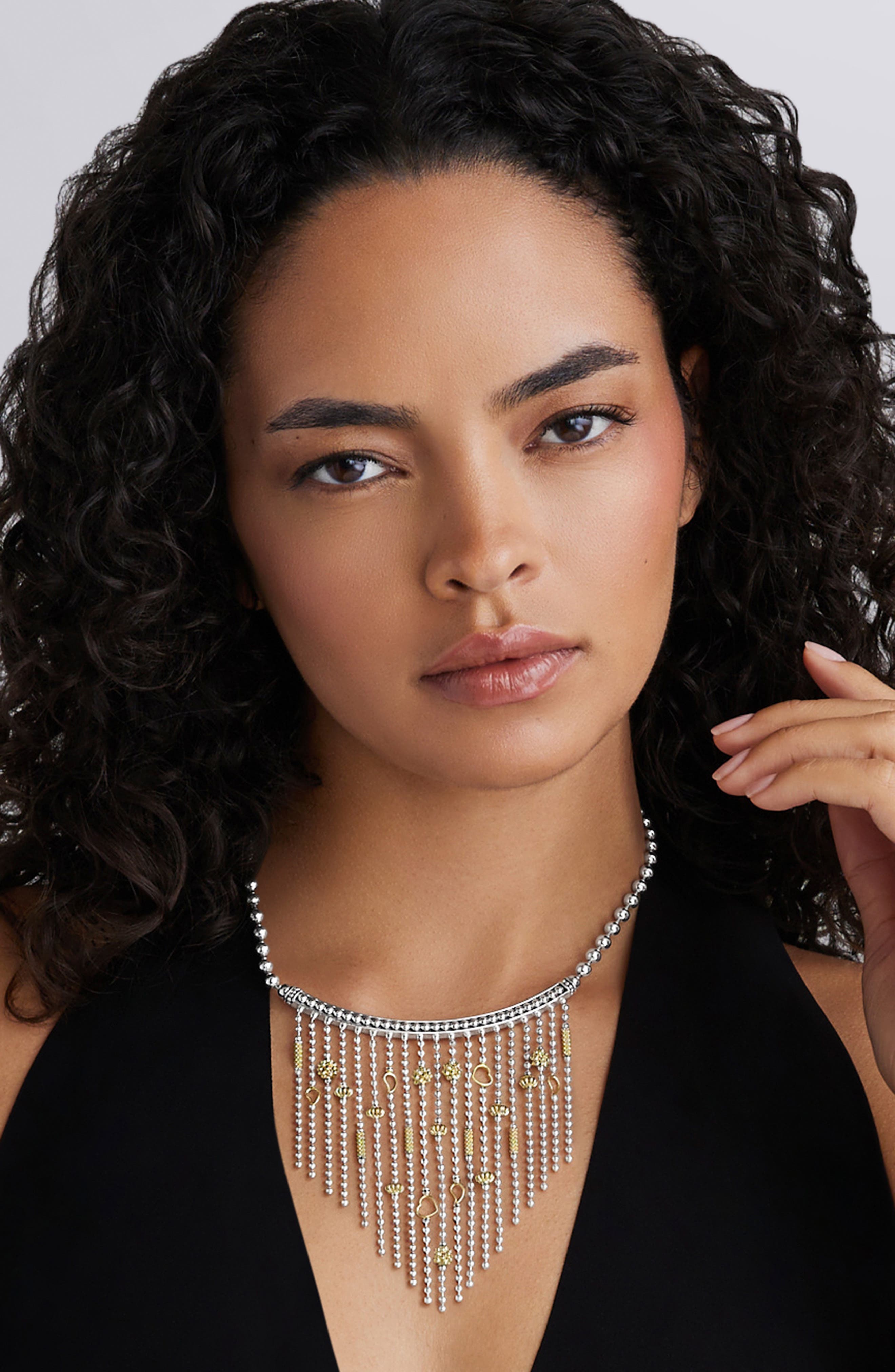 LAGOS Two-Tone Caviar Multi-Strand Necklace | Nordstrom