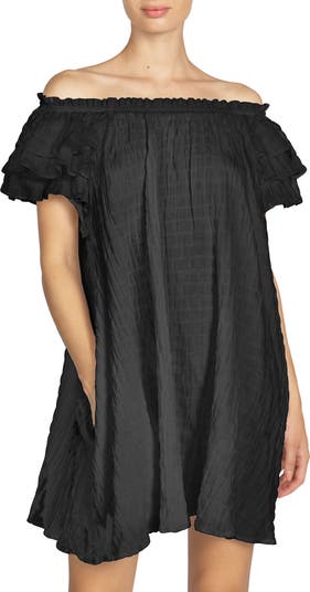 Robin Piccone Fiona Ruffle Off the Shoulder Cover-Up Dress | Nordstrom