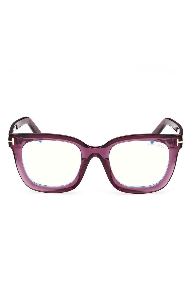 TOM FORD 51mm Square Blue Light Blocking Glasses | Nordstrom