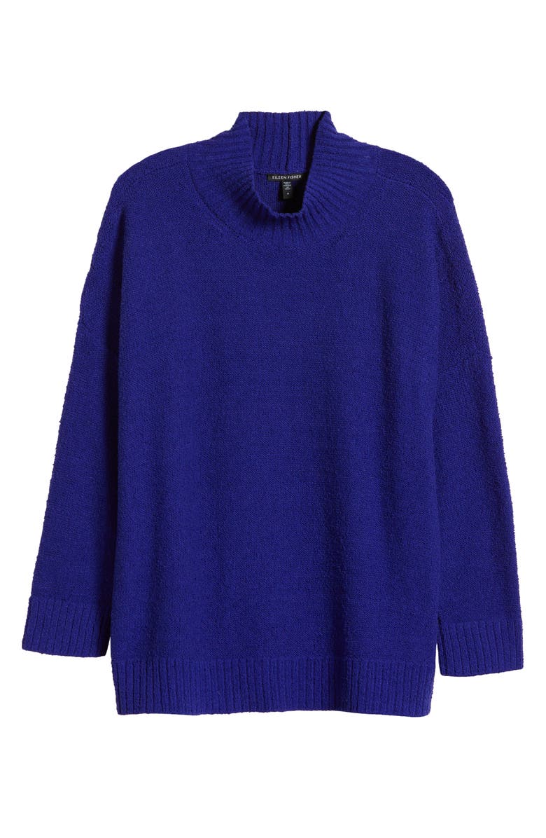Eileen Fisher Boxy Organic Cotton Mock Neck Sweater | Nordstrom