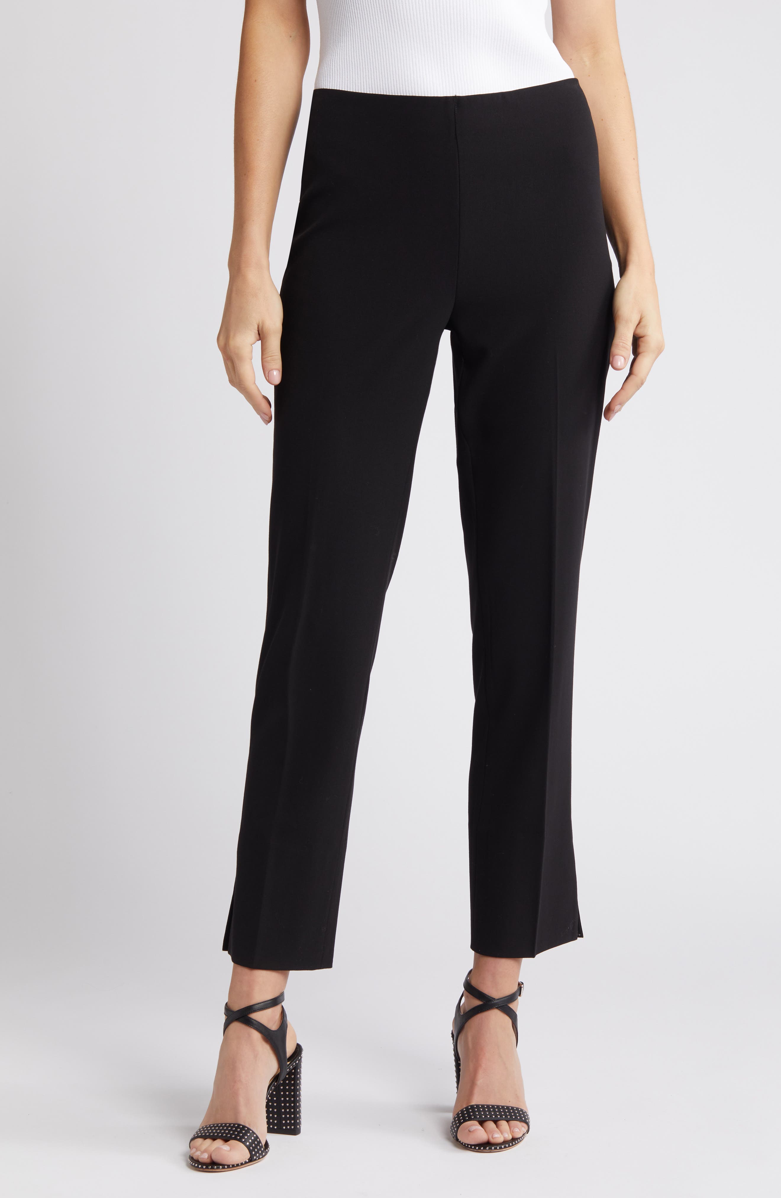 Halogen® High Waist Side Slit Straight Leg Pants | Nordstromrack