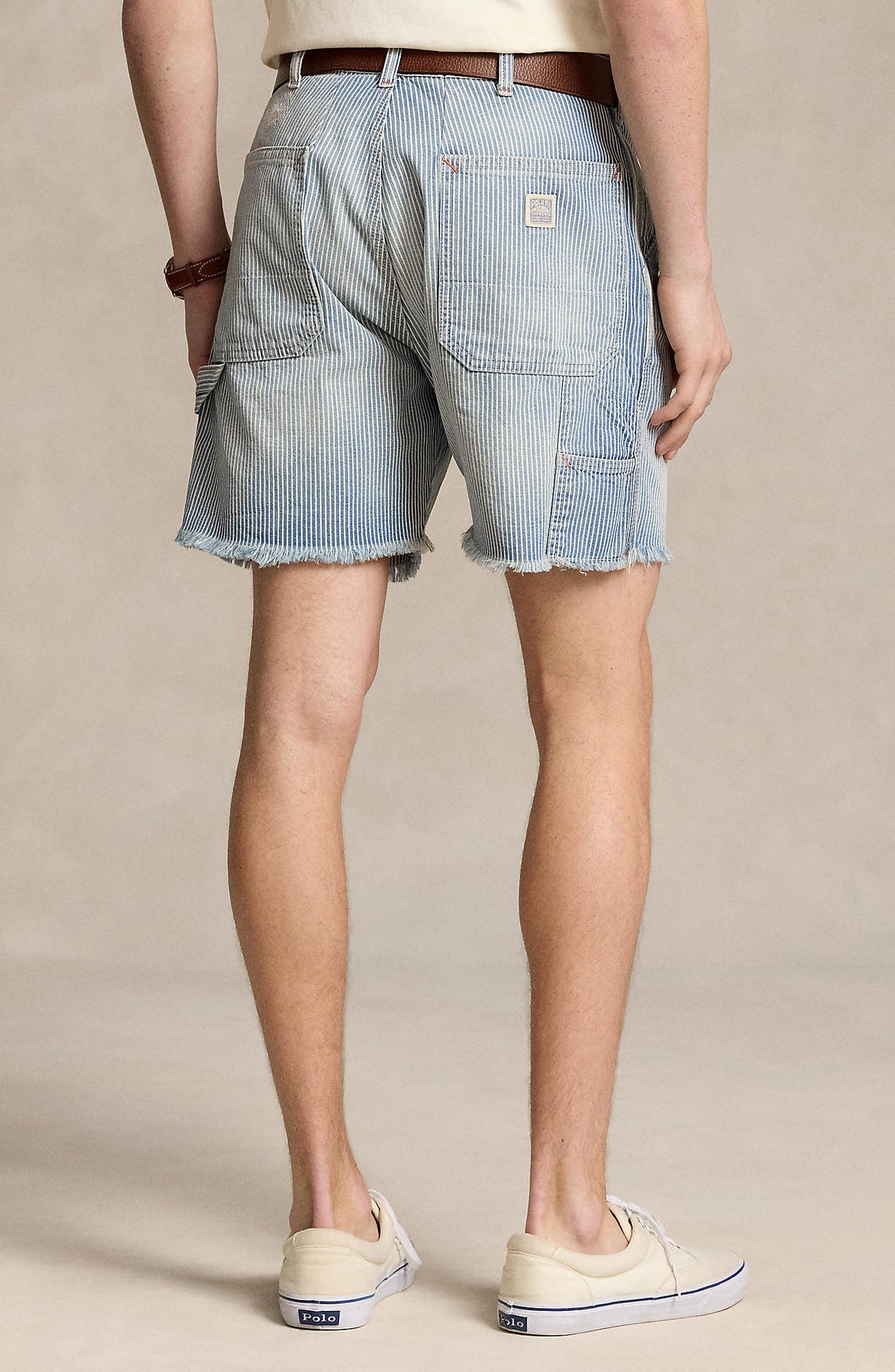 Polo Ralph Lauren Stripe Cutoff Denim Carpenter Shorts | Nordstromrack