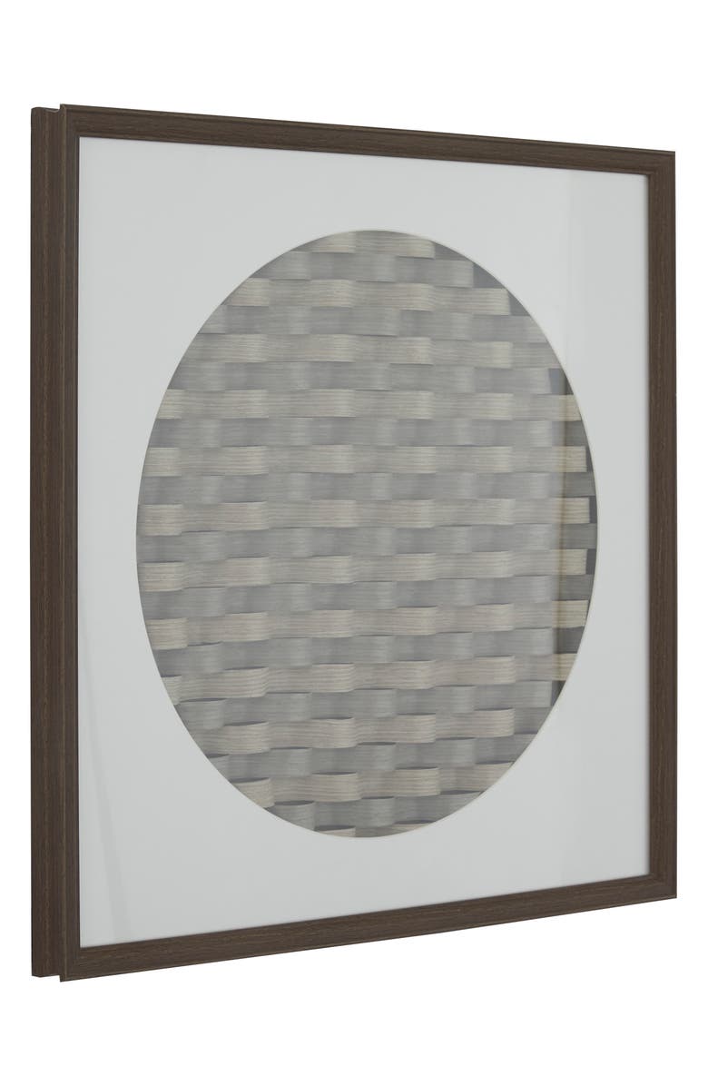 GINGER BIRCH STUDIO Dark Brown Wood 3D Weaved Geometric Shadow Box ...