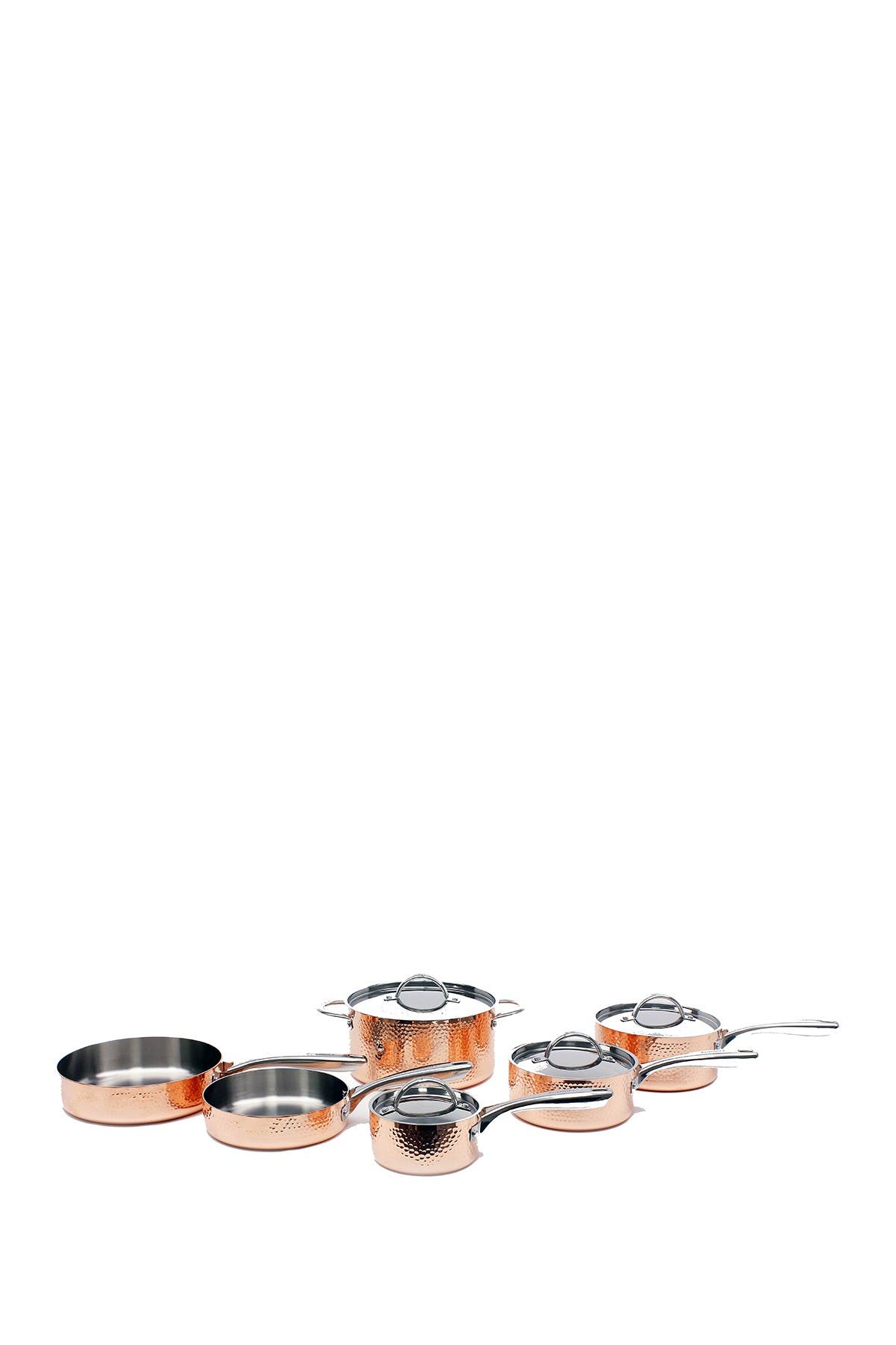 BergHOFF Hammered Vintage Collection 10-Piece Copper Cookware Set ...