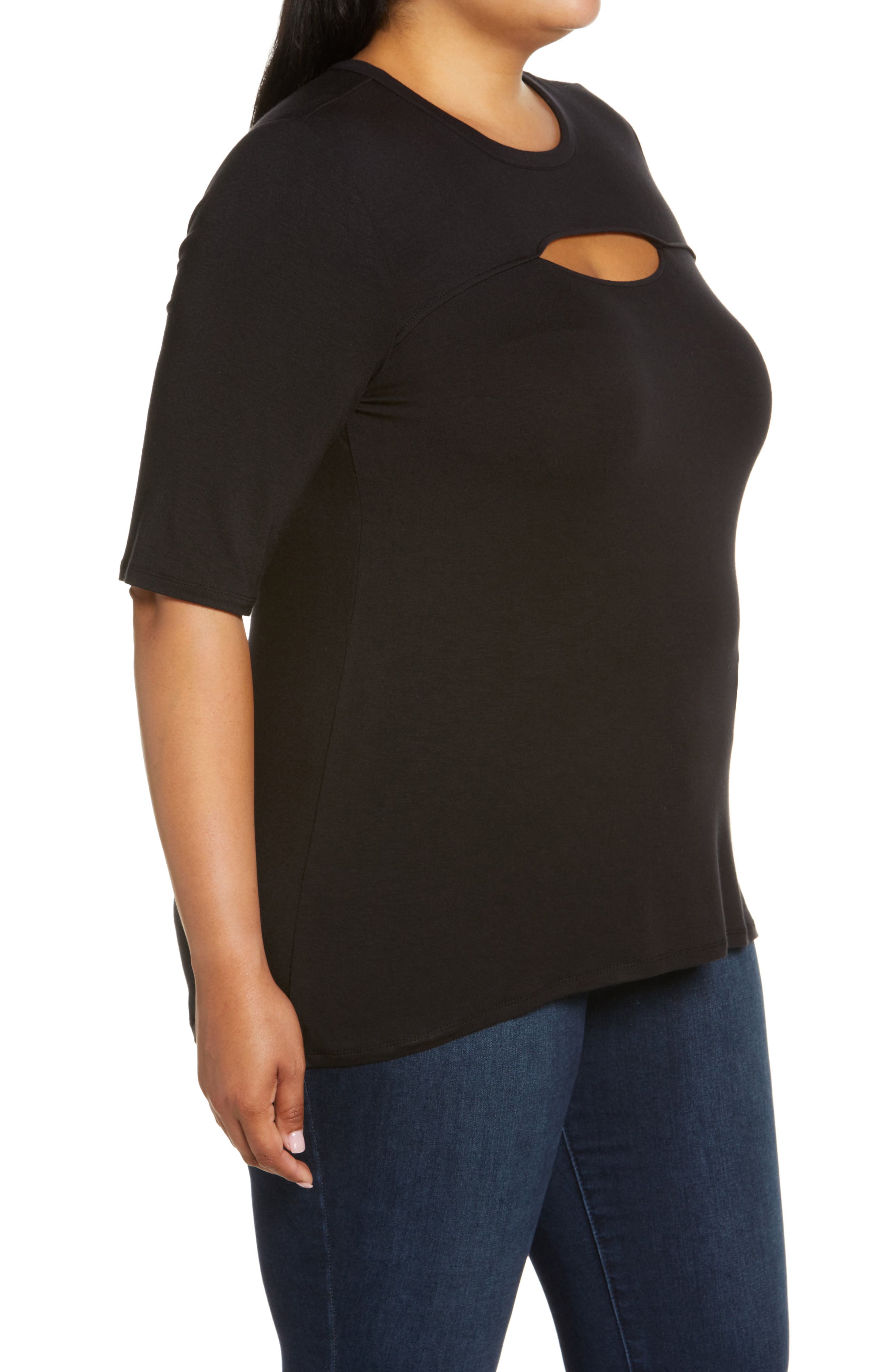 Halogen® Cutout Crewneck T-Shirt | Nordstromrack
