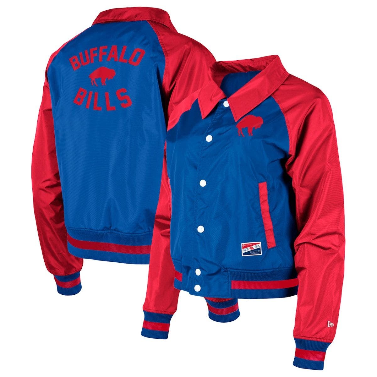 New Era Women's New Era Royal Buffalo Bills Coaches Raglan Full-Snap ...