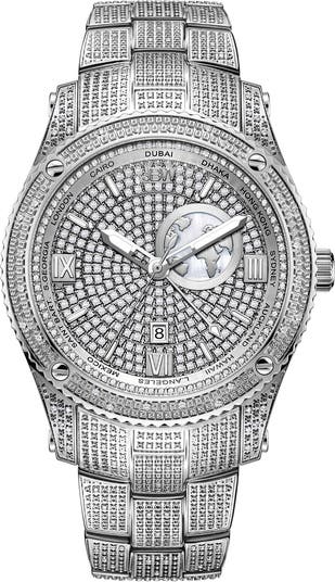 JBW Jet Setter Diamond Bracelet Watch, 46mm | Nordstromrack