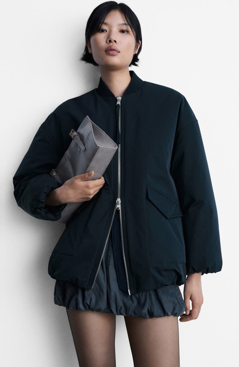 MANGO Two-Way Zip Bomber Jacket | Nordstrom