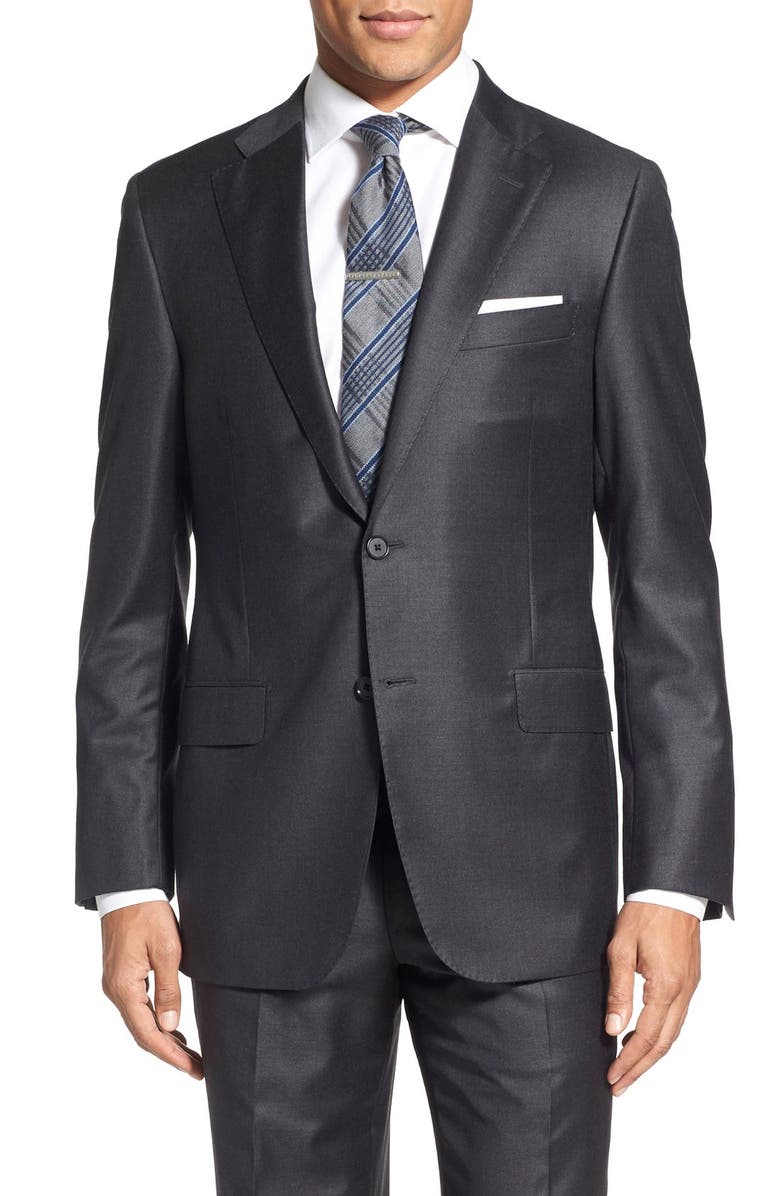 Hickey Freeman 'Beacon - B Series' Classic Fit Solid Wool Suit ...