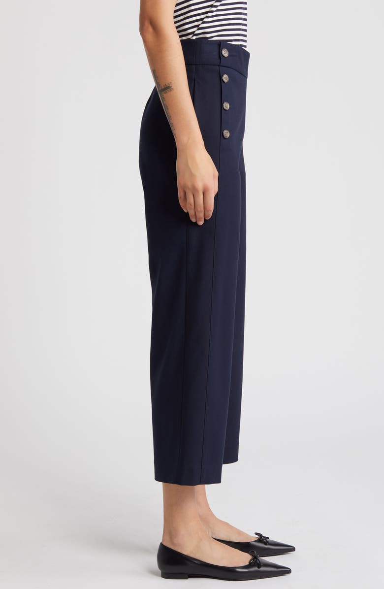 FRAME Sailor Snap Crop Trousers | Nordstrom