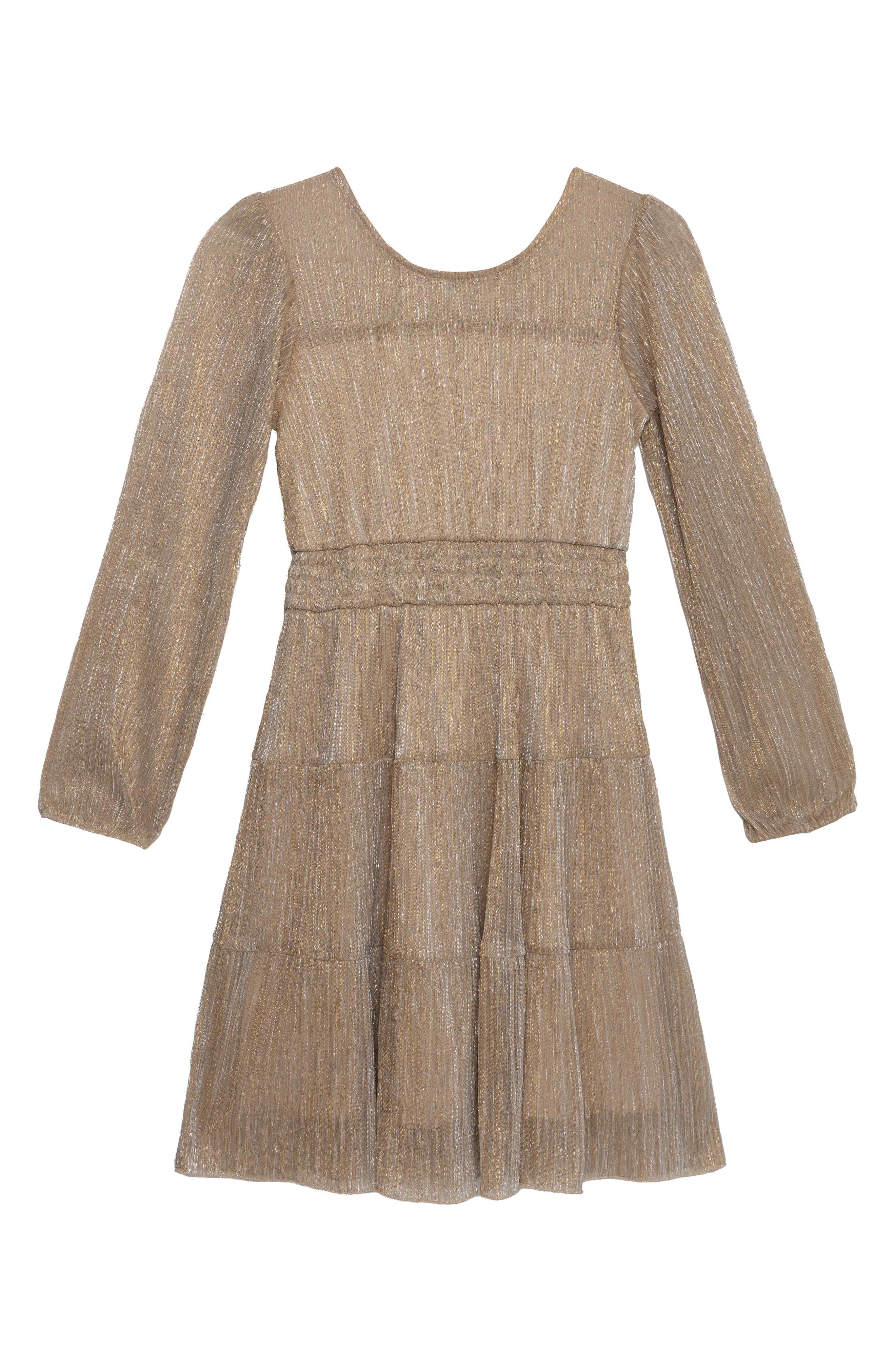 Speechless Kids' Plissé Long Sleeve Dress | Nordstromrack
