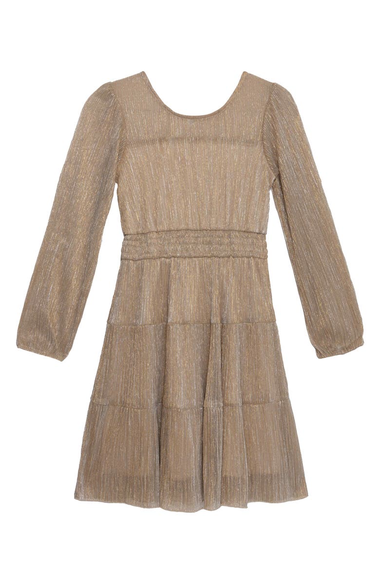 Speechless Kids' Plissé Long Sleeve Dress | Nordstromrack
