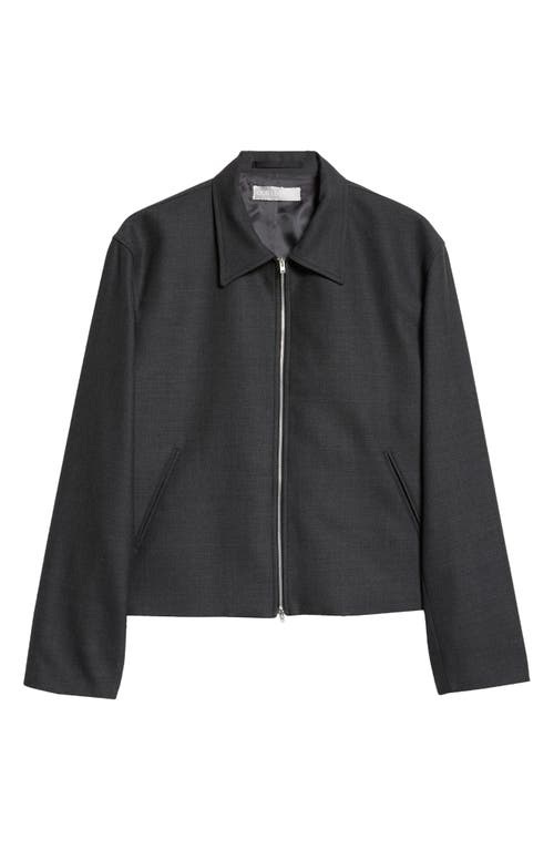 Our Legacy Boxy Mini Wool Jacket In Premium Charcoal Office Wool | ModeSens
