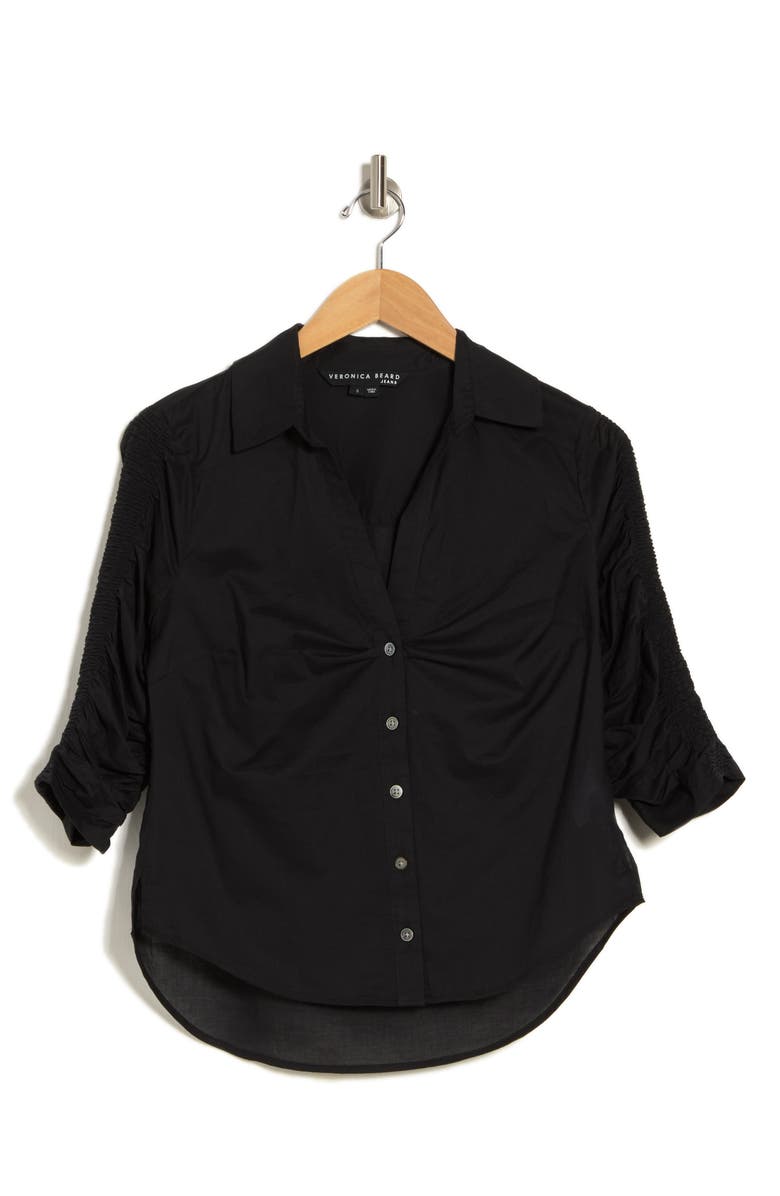 Veronica Beard Porta Scrunched Sleeve Button-Up Shirt | Nordstromrack