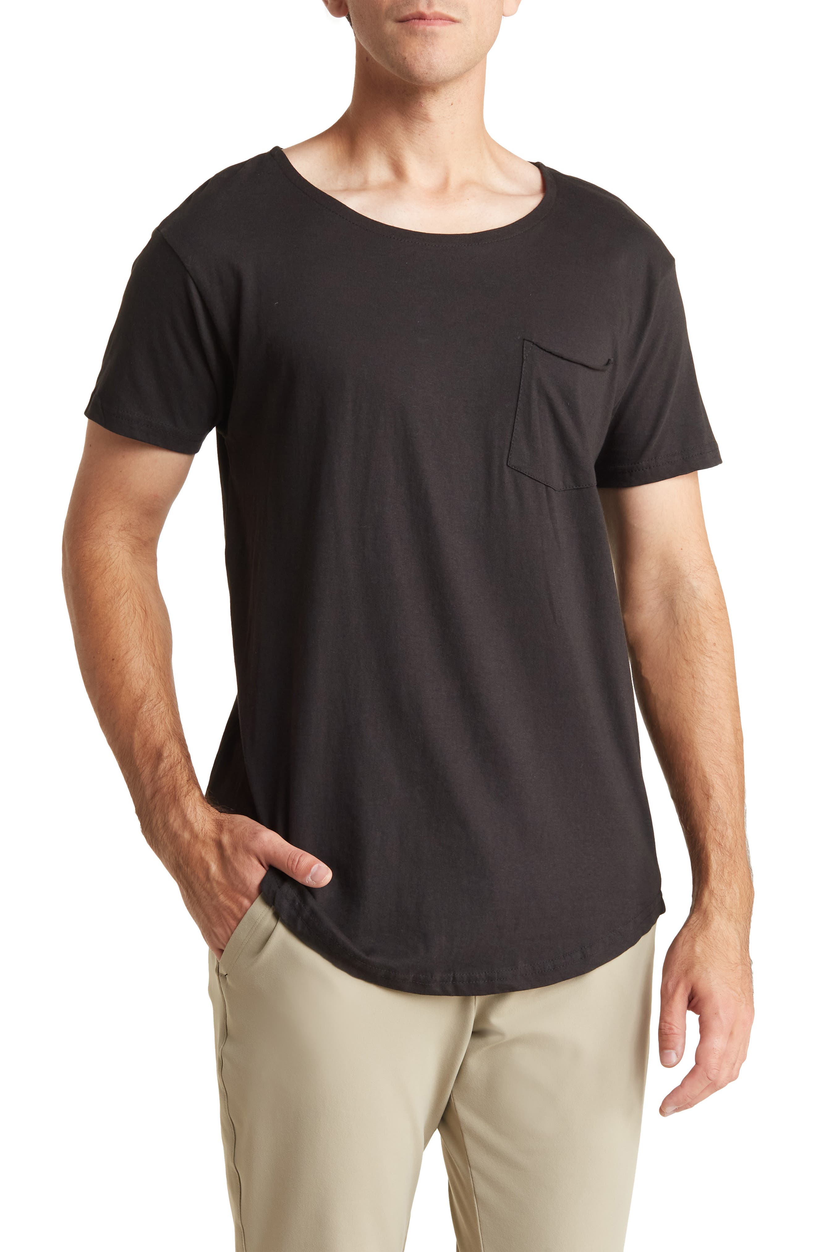 FLEECE FACTORY Scoop Pocket Tee | Nordstromrack