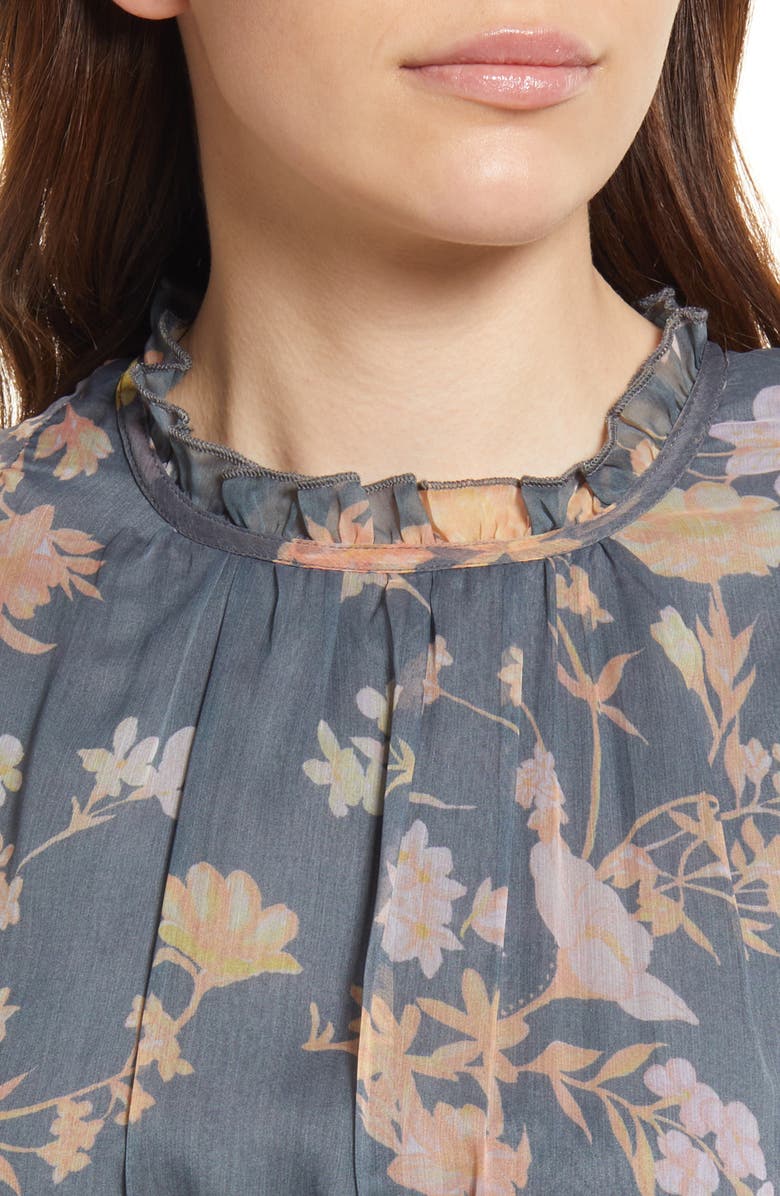 French Connection Floral Chiffon Dress | Nordstromrack