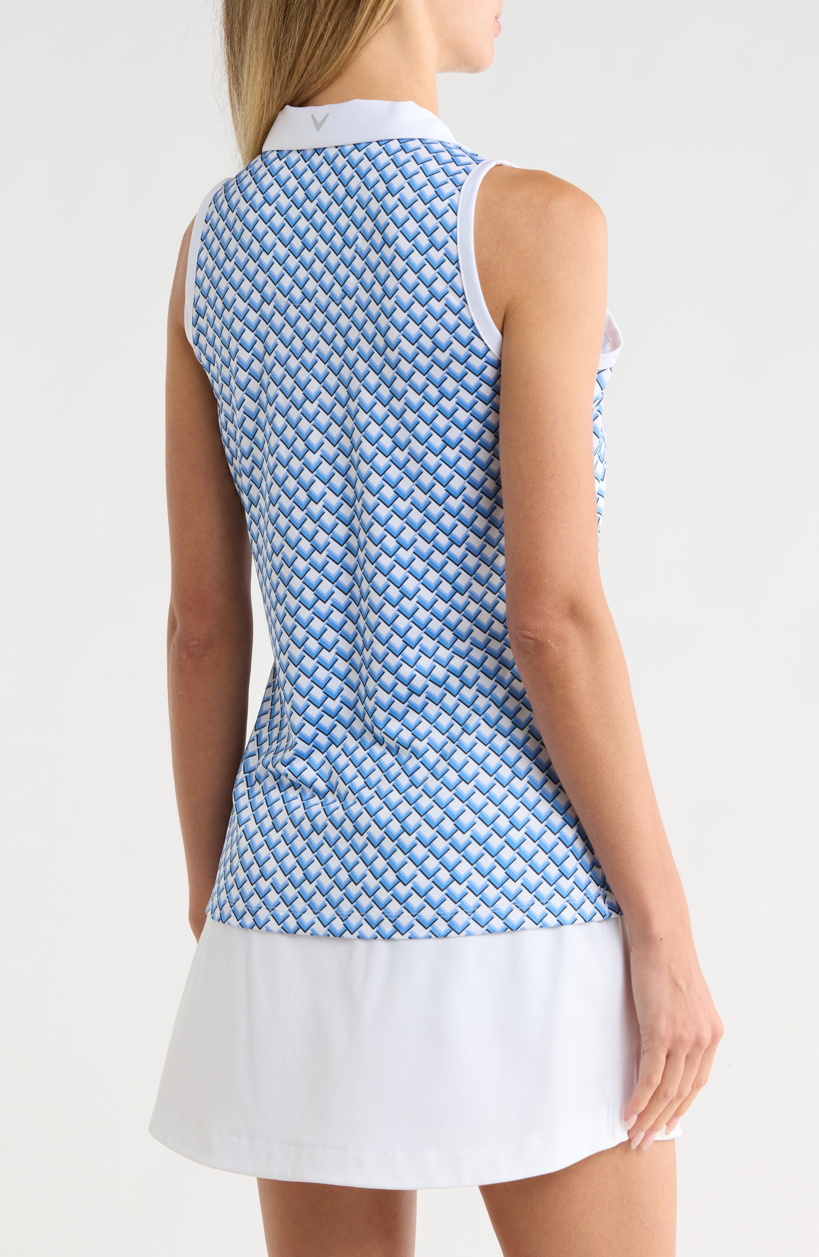 Chevron Geometric Sleeveless Polo (Women) | Nordstromrack