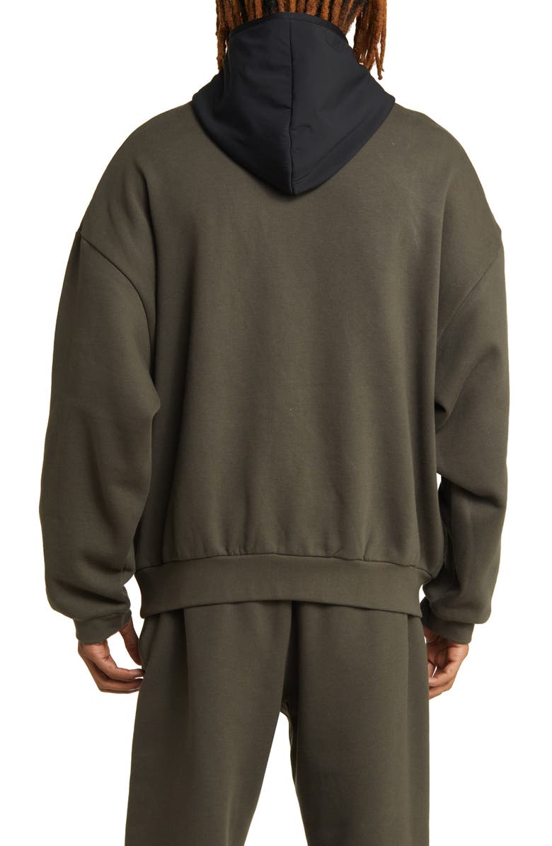 Fear of God Essentials Essentials Logo Oversize Fleece & Nylon Hoodie ...