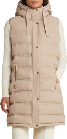 BCBGeneration Hooded Water Resistant Longline Puffer Vest | Nordstrom