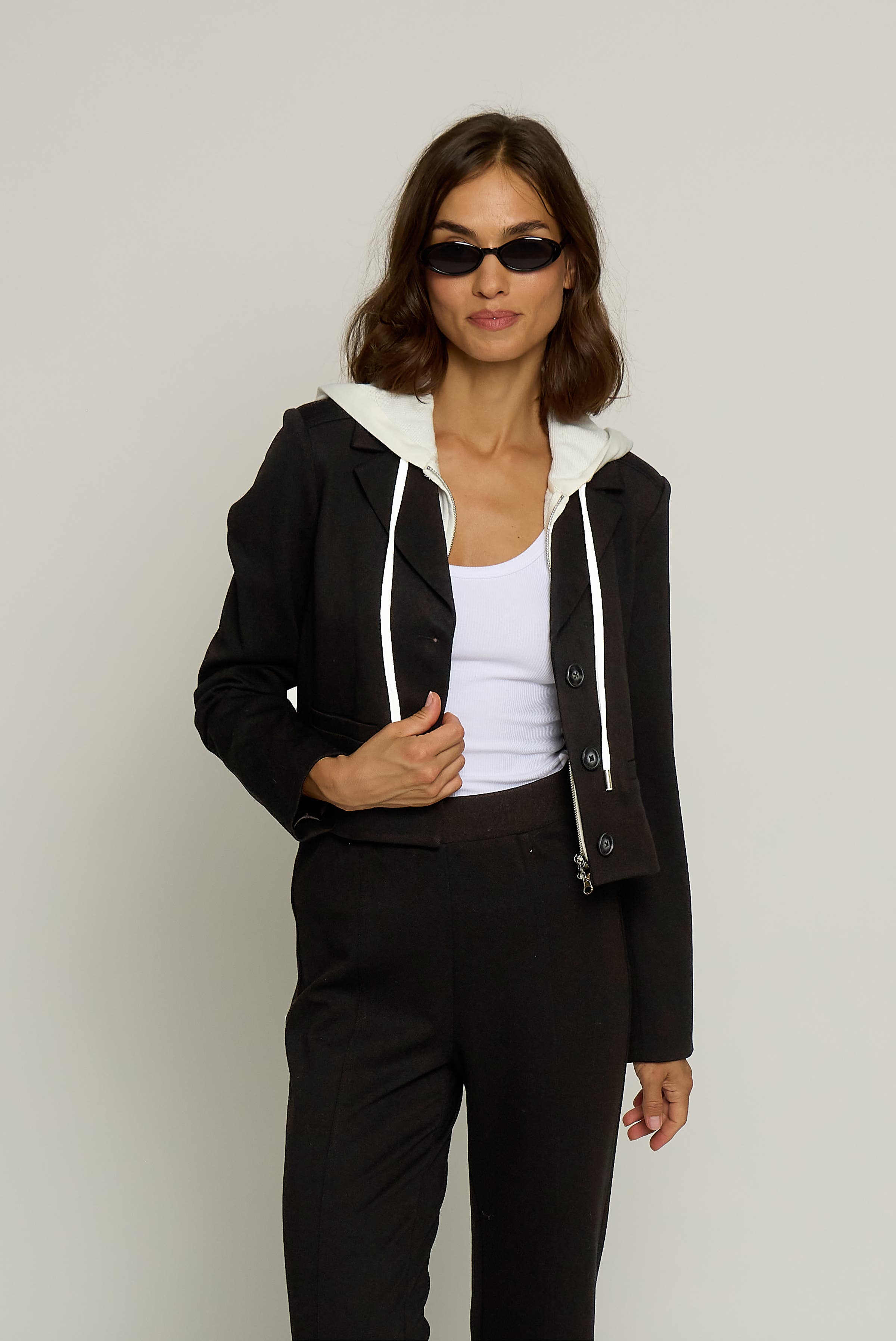 Central Park West CROPPED FITTED DICKEY JACKET | Nordstrom