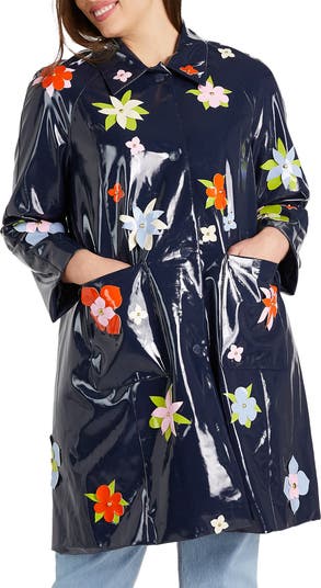 Kate Spade New York floral embellished raincoat | Nordstrom