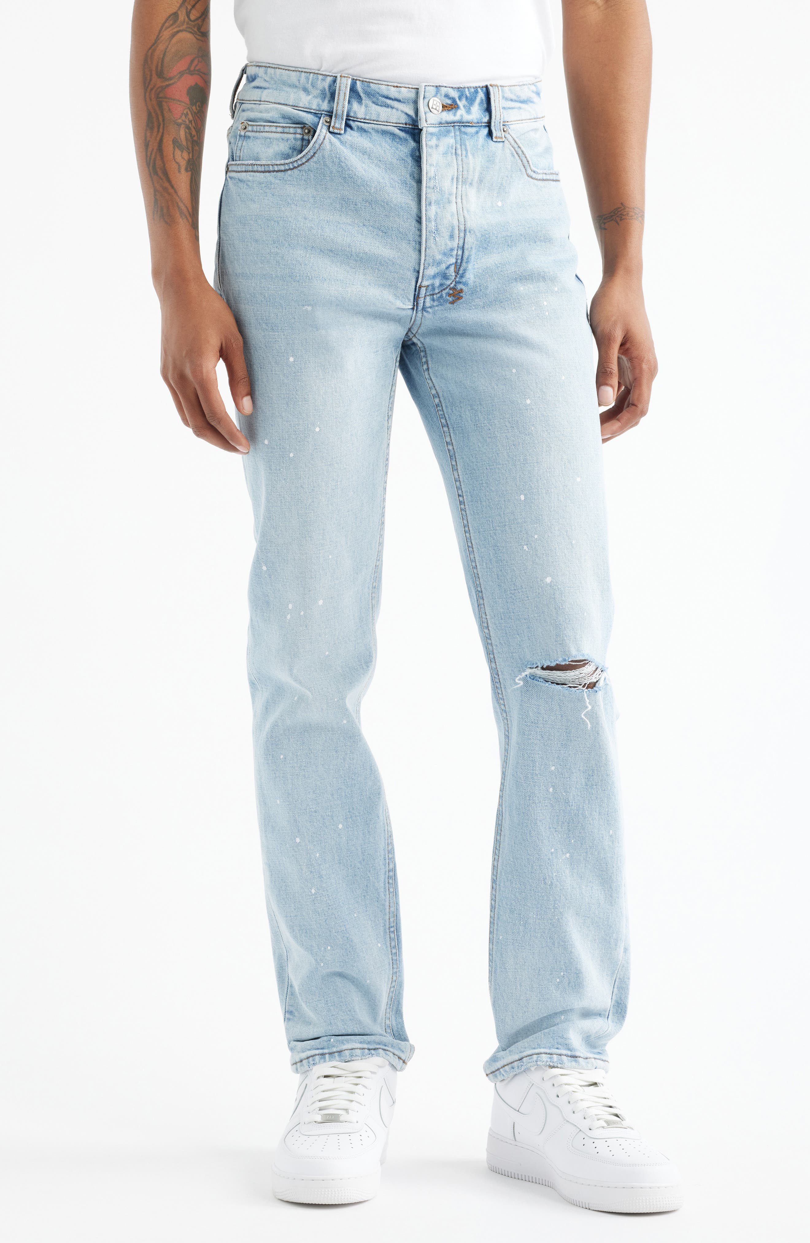 Ksubi Chitch Duke Blue Ripped Slim Tapered Leg Jeans | Nordstrom